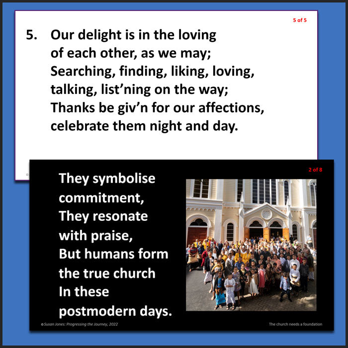 Progressing the Journey: PowerPoint slides for 44 hymns By Susan Jones ...